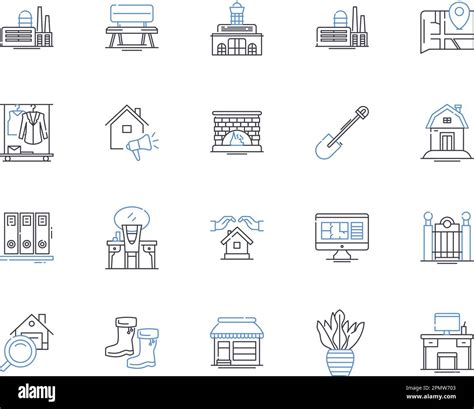 Architecture Design Outline Icons Collection Design Architecture Structure Building