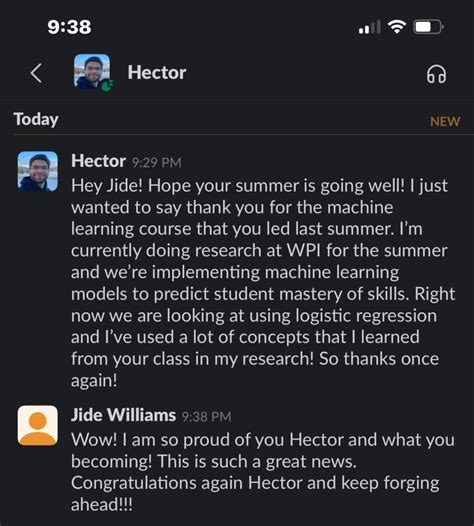 Jide Williams Phd On Linkedin This Why I Love What I Do Thank You Hector