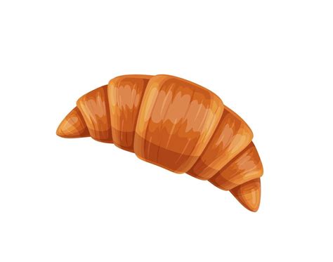 Cartoon French Croissant Isolated Vector Dessert 21615999 Vector Art