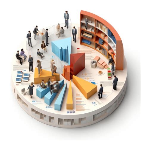 Premium Photo Visualizing Business Office Dynamics A Dynamic 3d Pie Chart Depicting Various