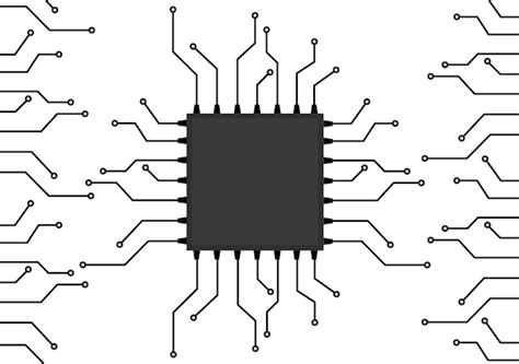 Premium Vector Circuit Board With A Microprocessor For A Computer