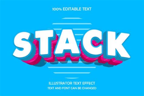 Stack Text Effect Graphic By 4gladiator Studio44 Creative Fabrica