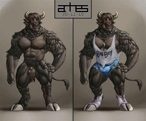 Rule 34 Anhes Balls Bison Bovine Clothing Collar Horn Male Male Only