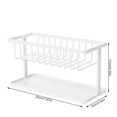 Dobbel Svamp Avløp Lagring 2 Lag Svamp Vask Holder Vicedeal