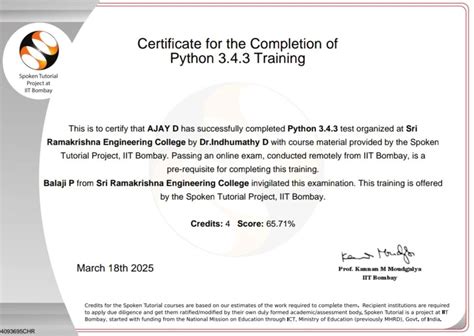 Python Spokentutorial Iitbombay Sriramakrishnaengineeringcollege