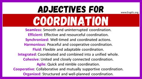 20 Best Words To Describe Coordination Adjectives For Coordination