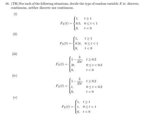 Solved Please Explain To Me Why Each One Is Either Discrete Chegg Com