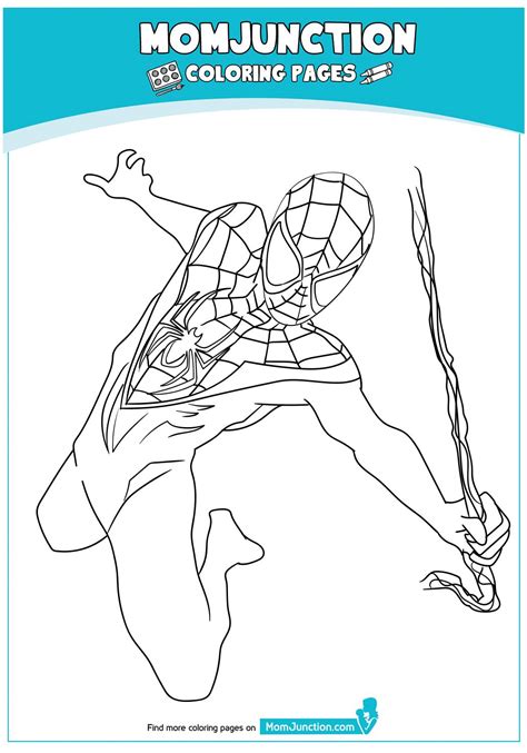 Miles Morales Spiderman Coloring Pages Monaicyn Kitchen Ideas