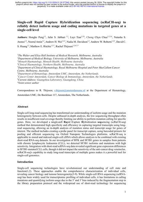 Pdf Single Cell Rapid Capture Hybridization Sequencing Scrach Seq
