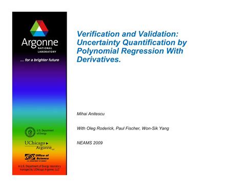 PDF Verification And Validation Uncertainty Quantification By Polynomial Regression People