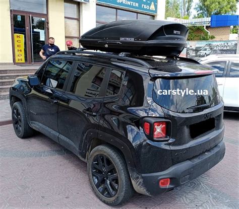 Багажник Turtle Air1 Black и бокс WTR-480 (черный) на Jeep Renegade ...