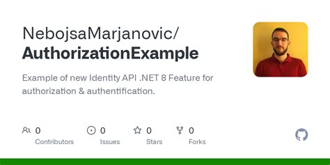 Github Nebojsamarjanovicauthorizationexample Example Of New