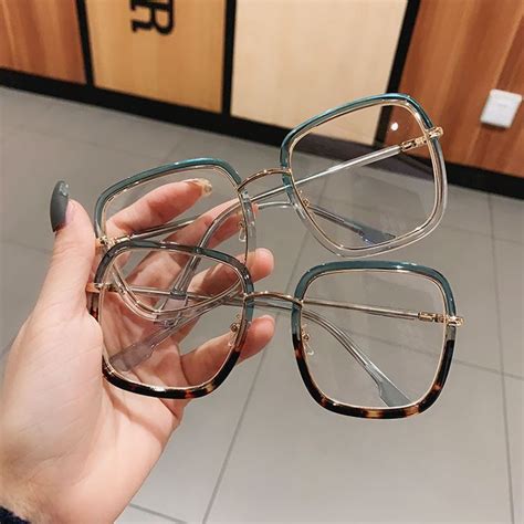 Susan Glamorous Leoaprd Clear Glasses Frame Fashion Eye Glasses