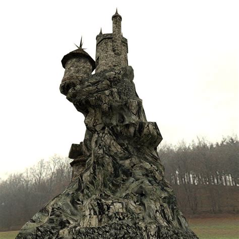 3d Model Wizards Tower In Fbx Format Vr Ar Low Poly Cgtrader