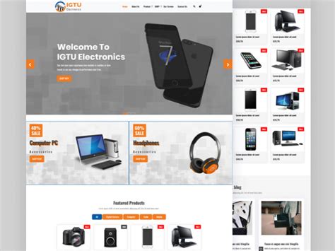 10 Free Electronic Store Website Templates Html With Css