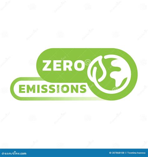 Zero Emissions Vector Tag Stock Vector Illustration Of Dioxide 307868108