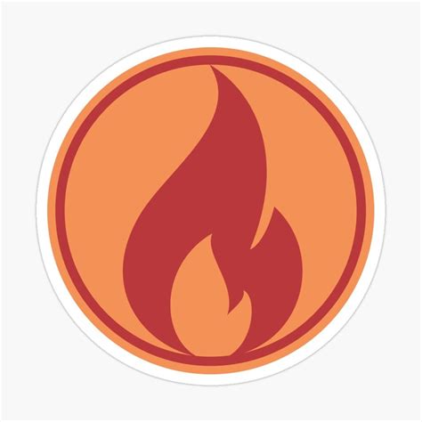 Team Fortress 2 Pyro Symbol Red Sticker Sticker By Zidfih Team