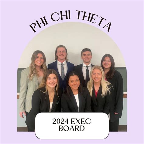 Introducing The New 2024 Phi Chi Theta Executive Board Congratulations
