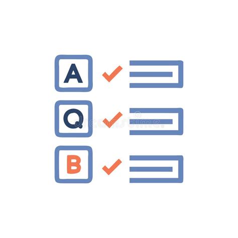 Multiple Choice Question Icon For Assessments Stock Illustration