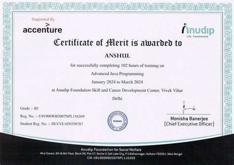 Java Certification Accenture Anudip Gniot Programming