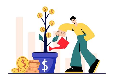 Business Investor Illustration Highlighting Financial Growth