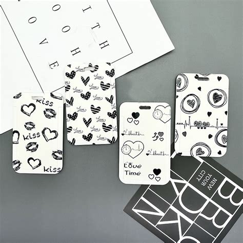 Electrocardiogram Student Card Holder Work Badge Hard Cartoon