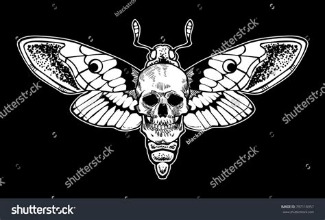 Skull Moth Vector File Stock Vector Royalty Free 797116957