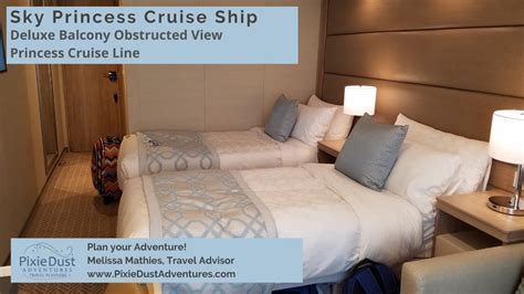 Sky Princess Cruise Ship Deluxe Balcony Obstructed View Stateroom 🧚