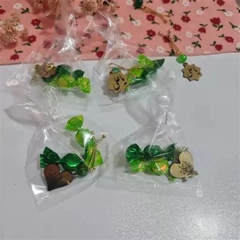 خرید و قیمت گیره روسری غدیری یا علی پک گیره روسری و شکلات سبز ترب