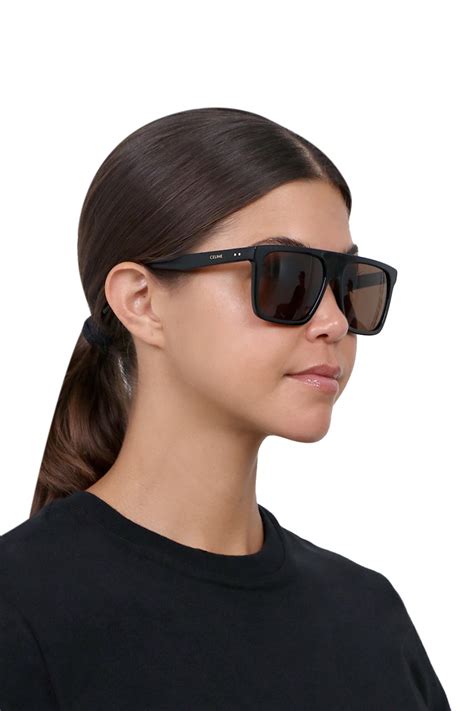 Celine Rectangle Sunglasses Black Brown New Season Parlour X Sydney