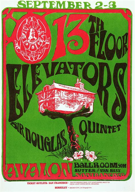 13th Floor Elevators Sir Douglas 1966 Avalon Ballroom Poster Digital