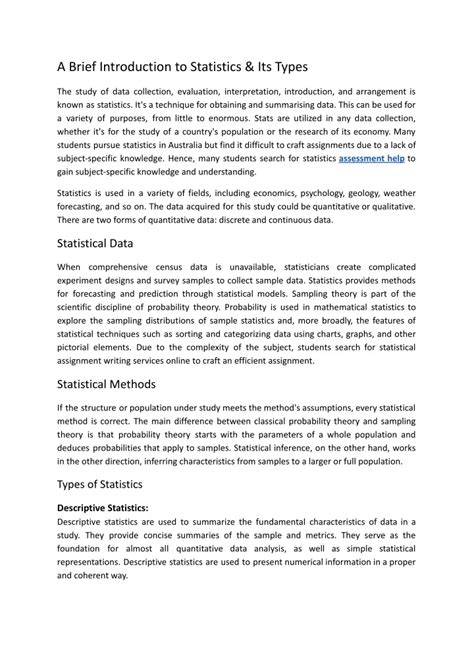 Ppt A Brief Introduction To Statistics And Its Types Powerpoint Presentation Id12066241