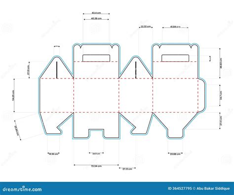 Dieline And Box Dieline Die Cut Cardboard Box Dieline Box Die Line