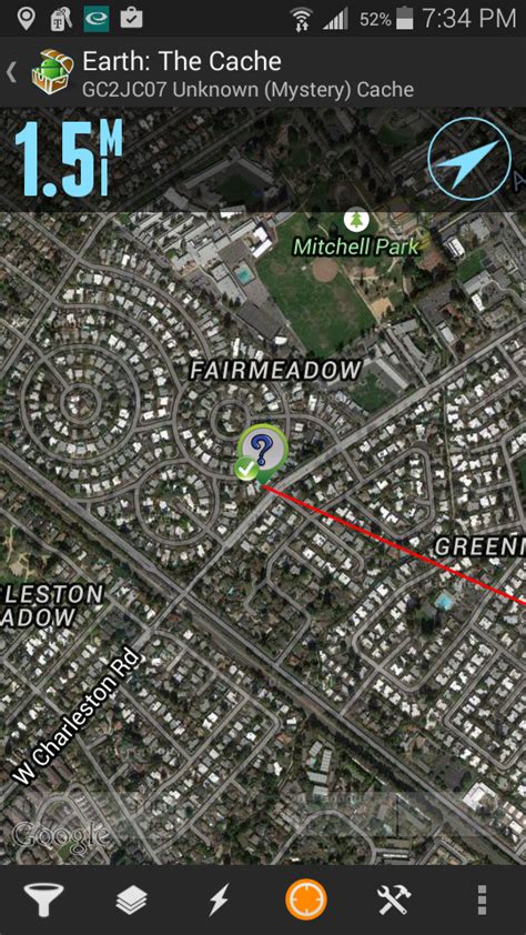 New Display Mode Map With Compass Overlay Official Geocaching® Apps