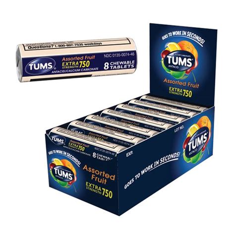 750mg Tums Extra Strength Antacid Assorted Berries Mart31