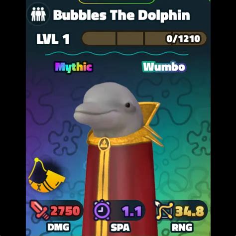 Bubbles The Dolphin Wumbo Spongebob Game Item Gameflip