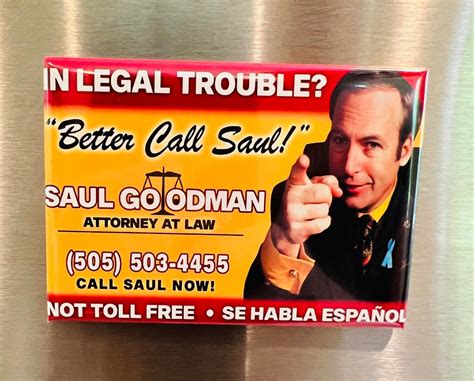Better Call Saul Business Card Rectangle Fridge Magnet 25 X 35