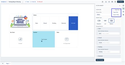 Interactive Filters As Widgets Contact Center