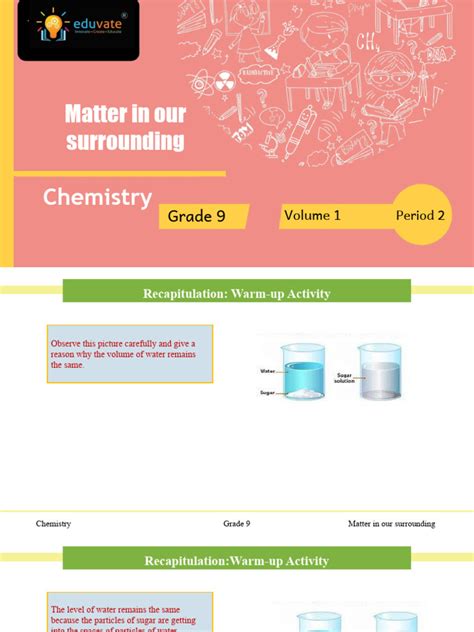 Chem Grade 9 Vol 1 Science Matter In Our Surrounding 2022 23 Lp 2 Ppt