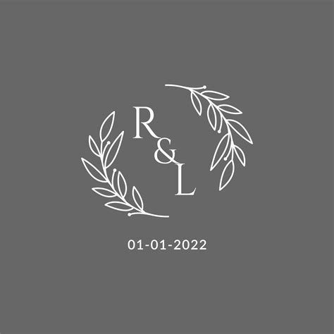 Initial Letter Rl Monogram Wedding Logo With Creative Leaves Decoration 27474281 Vector Art At