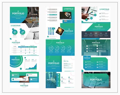 간단한 포트폴리오 Ppt 템플릿 양식 Ppt 샘플