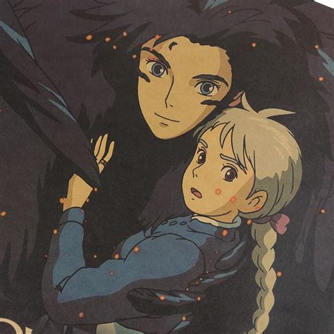 Howls Moving Castle Sophie And Howl Kraft Paper Poster Sophie Poster