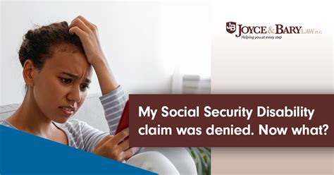 My Social Security Disability Claim Was Denied Now What Joyce And Bary Law