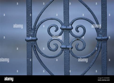 Traditional Handcrafted Forged Iron Entrance Gate Railing In Kifissia