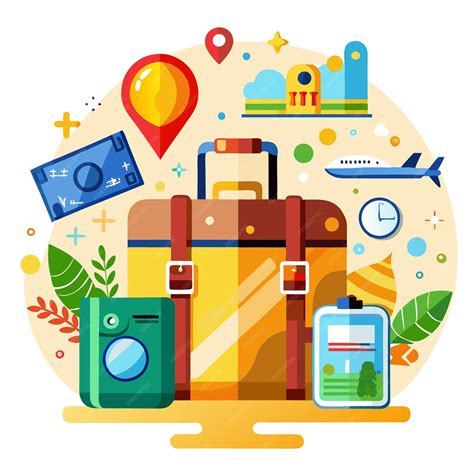 Luggage Passport Camera And Airplane For Travel Premium Ai Generated