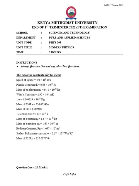 Phys 205 Modern Physics Pdf
