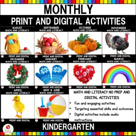 Kindergarten Math And Literacy Activities Year Long Bundle United