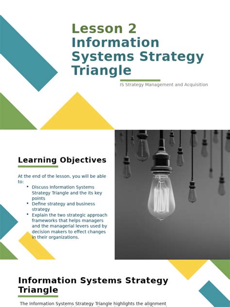 Module 1 Lesson 2 Information Systems Strategy Triangle Pdf