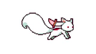 Progress Bar With The Puella Magi Kyubey Pixel Running Progress Bar