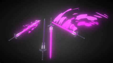 Dark Magic Sword Set Purple Download Free 3d Model By Kenshi